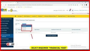 LIC: How to Download LIC Premium paid Statement for the whole year | SR ...